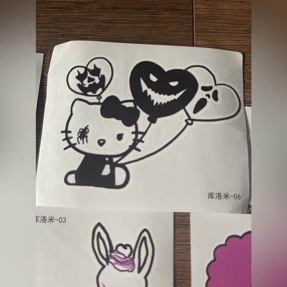 Sanrio | Accessories | Sanrionwot Goth Style Character Temporary Tattoo ...
